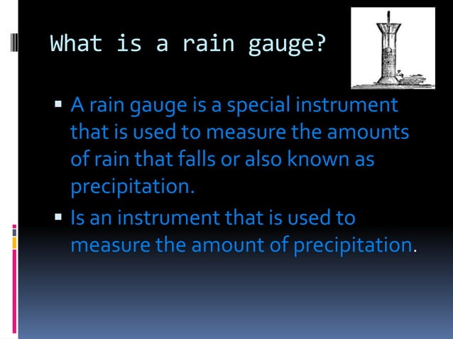 Rain gauge pd3 | PPT