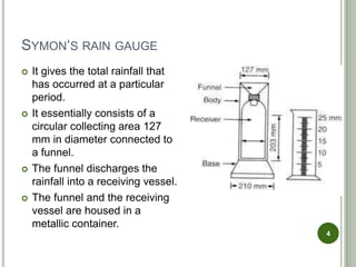 Natural Syphon Type Rain Gauge