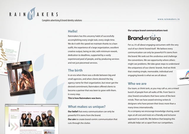 Rain Makers Profile | PDF