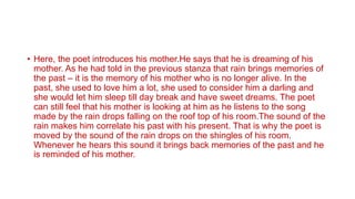 Rain on the roof by coats kinney class 9.pptx