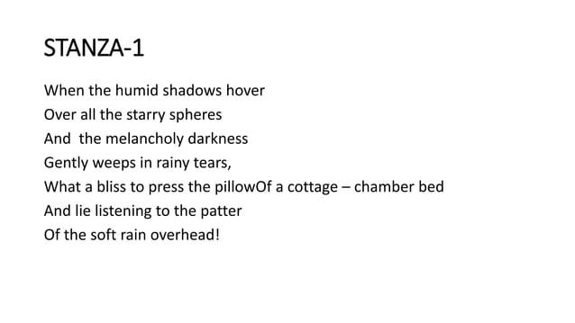 Rain on the roof by coats kinney class 9.pptx | Poetry | Books and ...