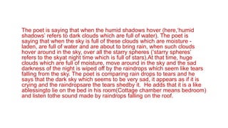 Rain on the roof by coats kinney class 9.pptx
