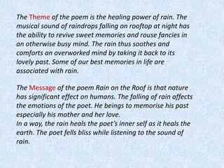Personification Poems About Rain