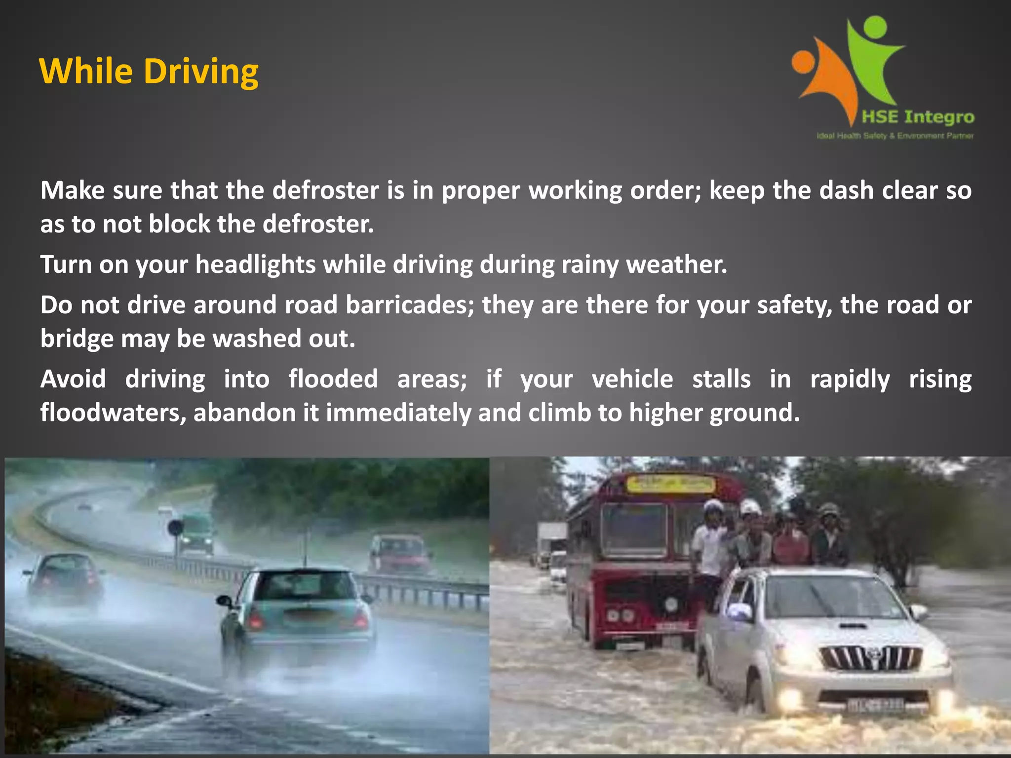 RAIN SAFETY by HSE INTEGRO | PPTX | Weather | Science