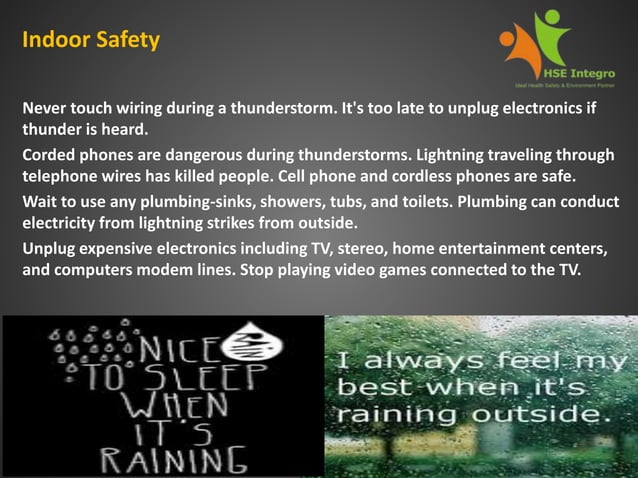 RAIN SAFETY by HSE INTEGRO | PPTX | Weather | Science