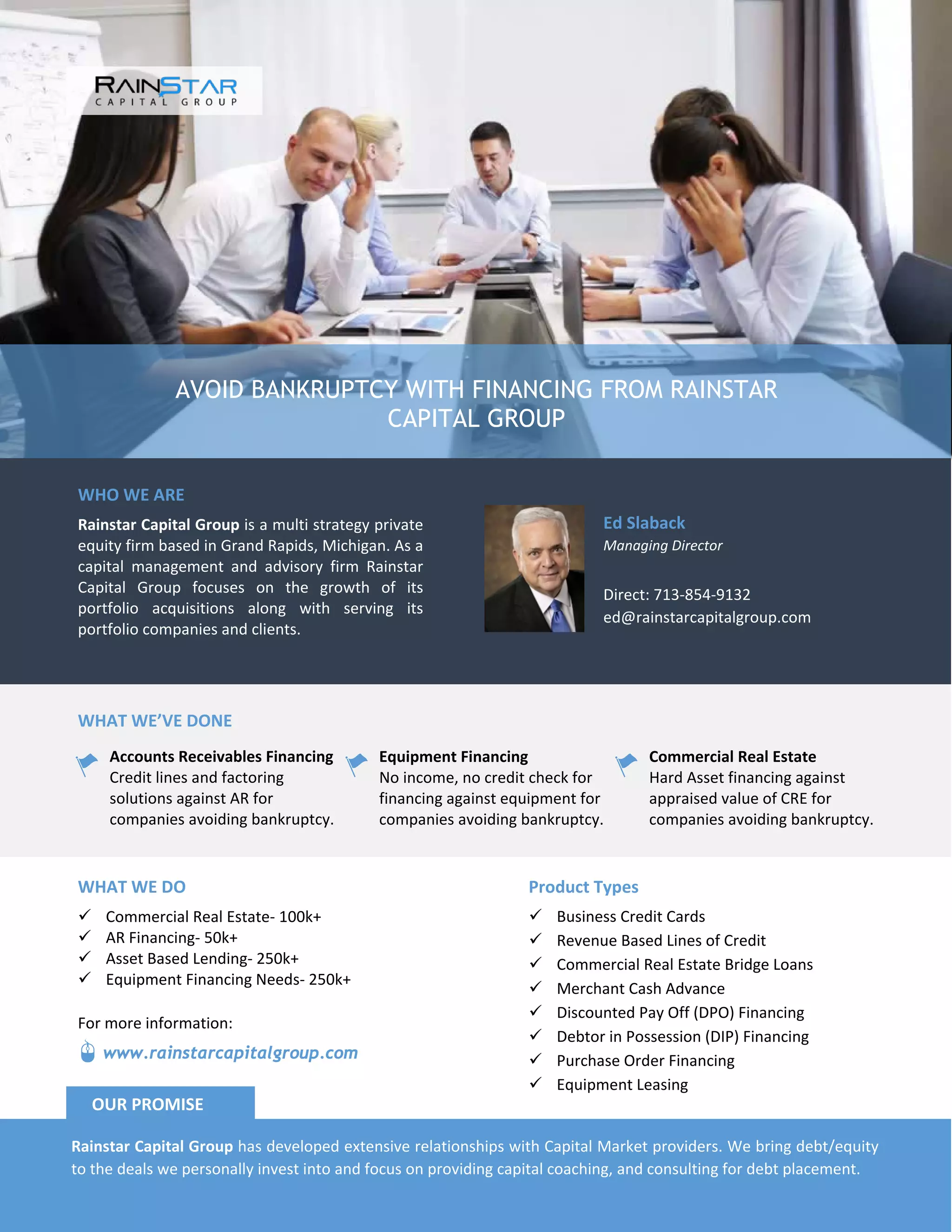 Rainstar Capital Group Avoid Bankruptcy Programs | PDF | Business ...