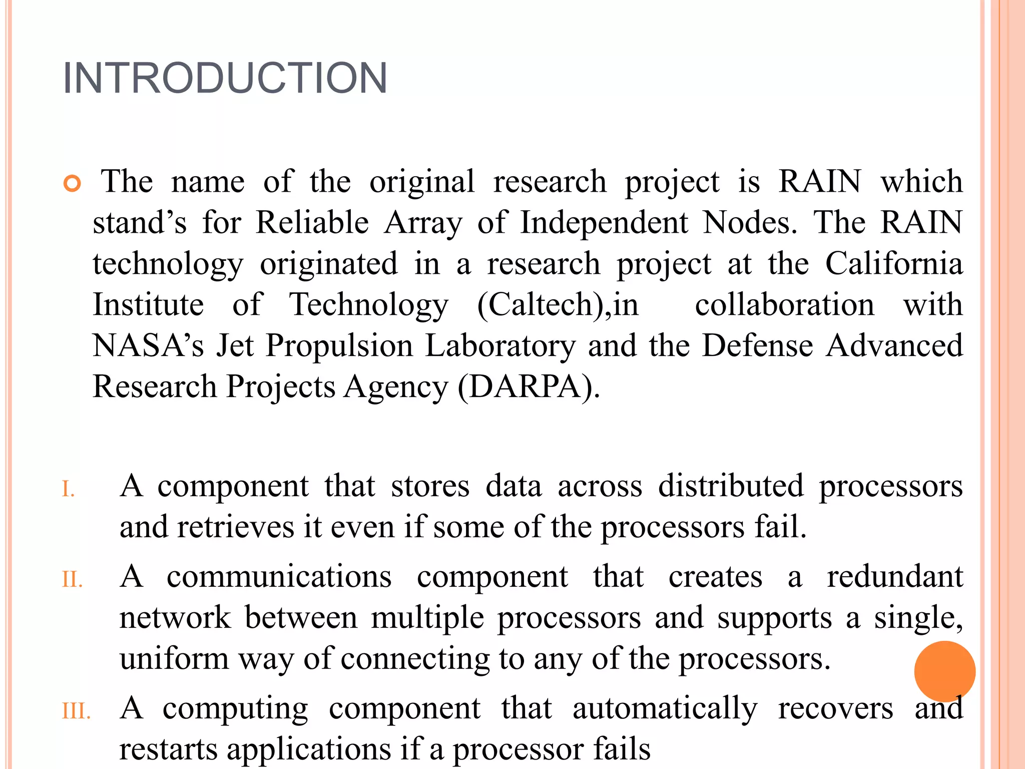 Rain technology | PPTX