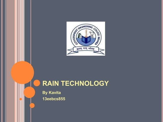 Rain technology | PPT