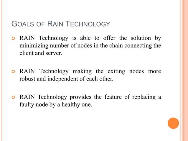 Rain technology | PPT
