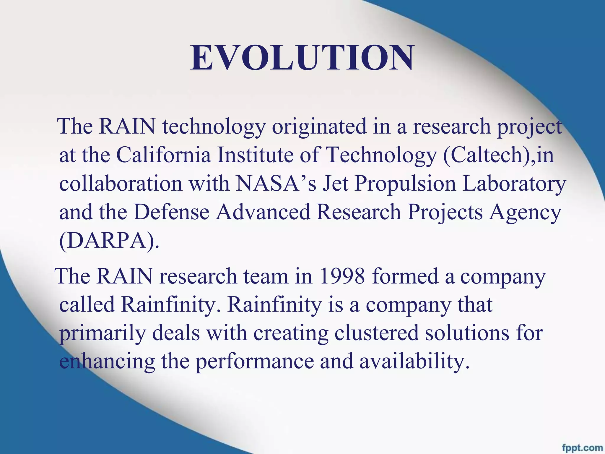 Rain technology ppt | PPTX