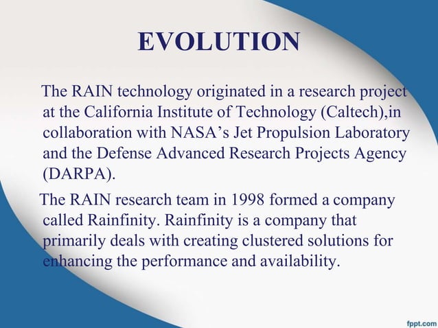 Rain technology ppt | PPTX