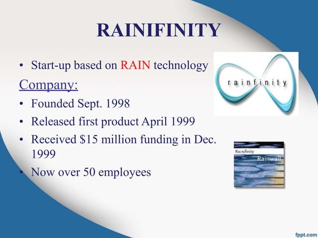 Rain technology ppt | PPTX