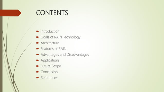 Rain technology seminar | PPTX