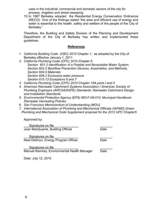 California; Guidelines for Rainwater Harvesting - City of Berkeley | PDF