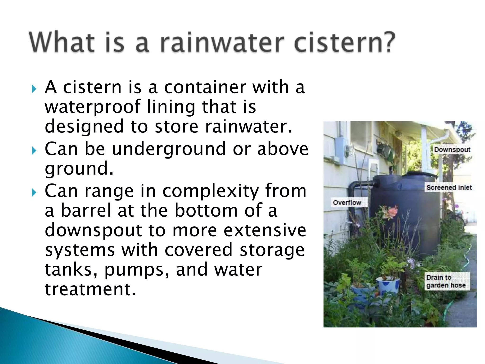 Rainwater cisterns | PPT