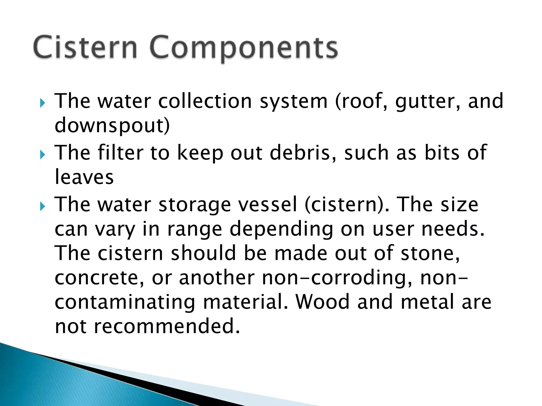 Rainwater cisterns | PPT