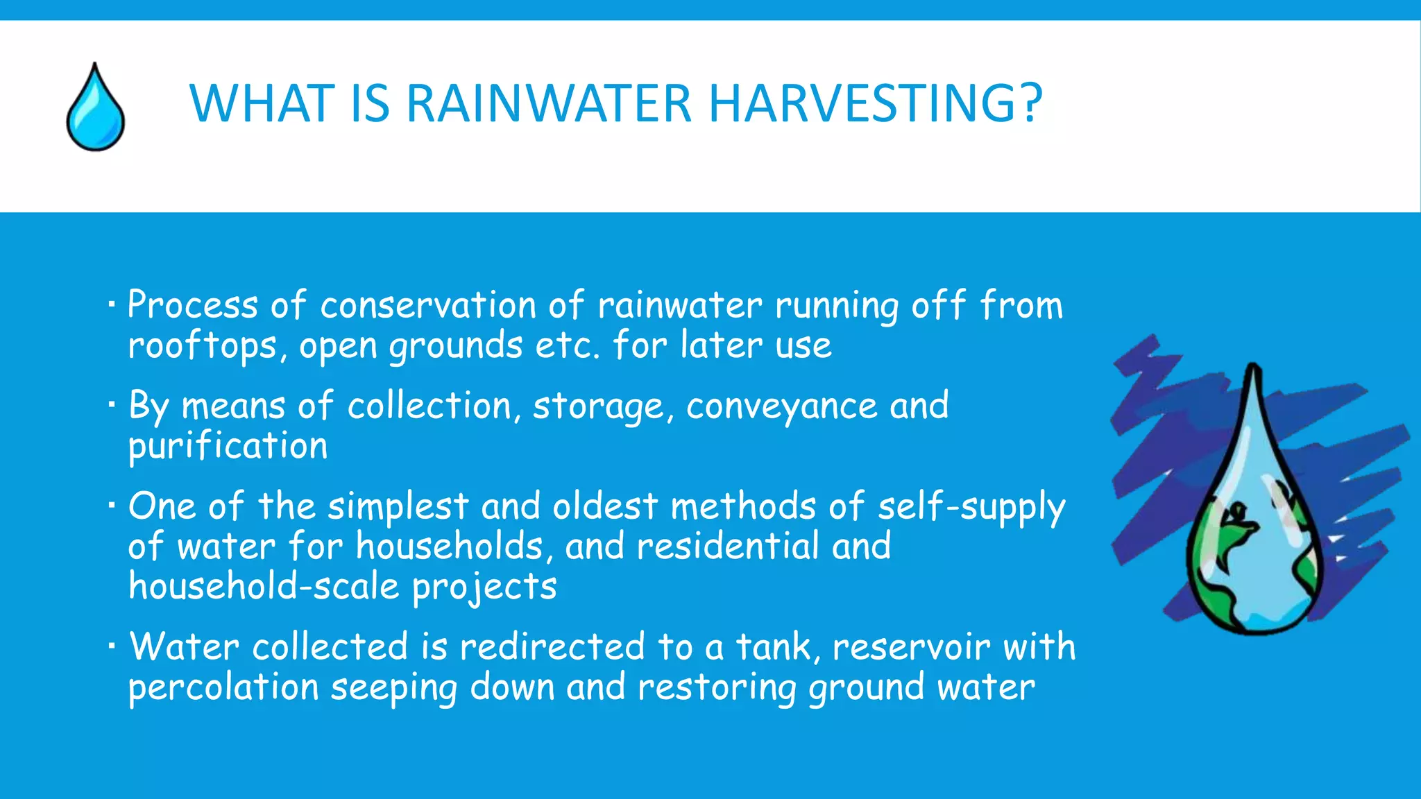 Rainwater harvesting 075 bar045 | PPTX