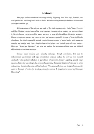Rainwater harvesting | DOCX