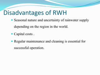 Rain water harvesting | PPTX