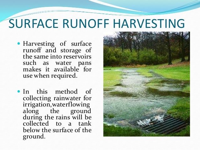 Rain water harvesting