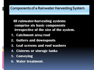 Rainwater harvesting | PPTX