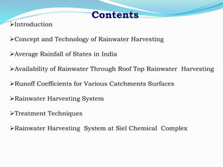 Rooftop Rainwater Harvesting Ppt