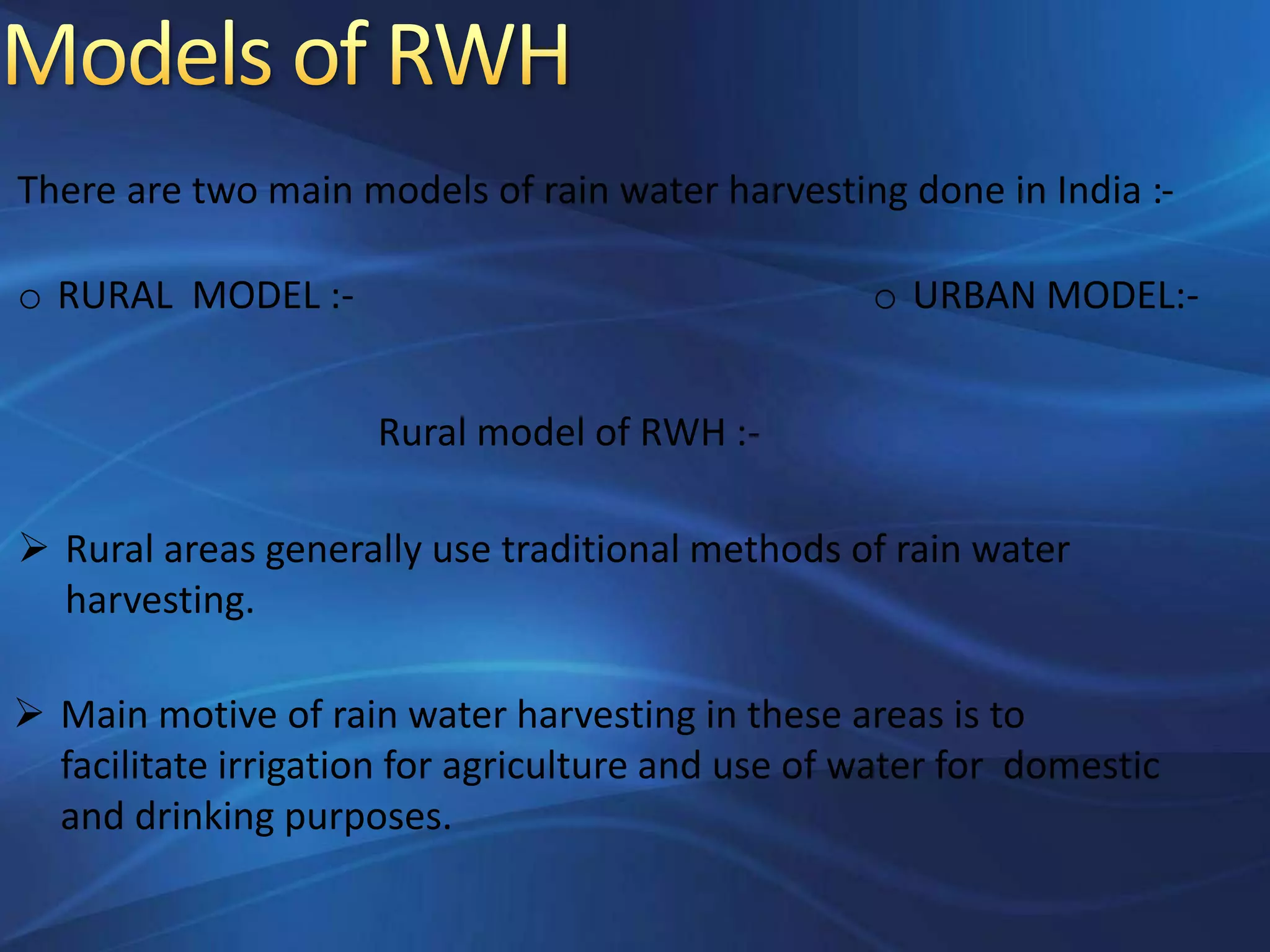 Rain water harvesting | PPTX