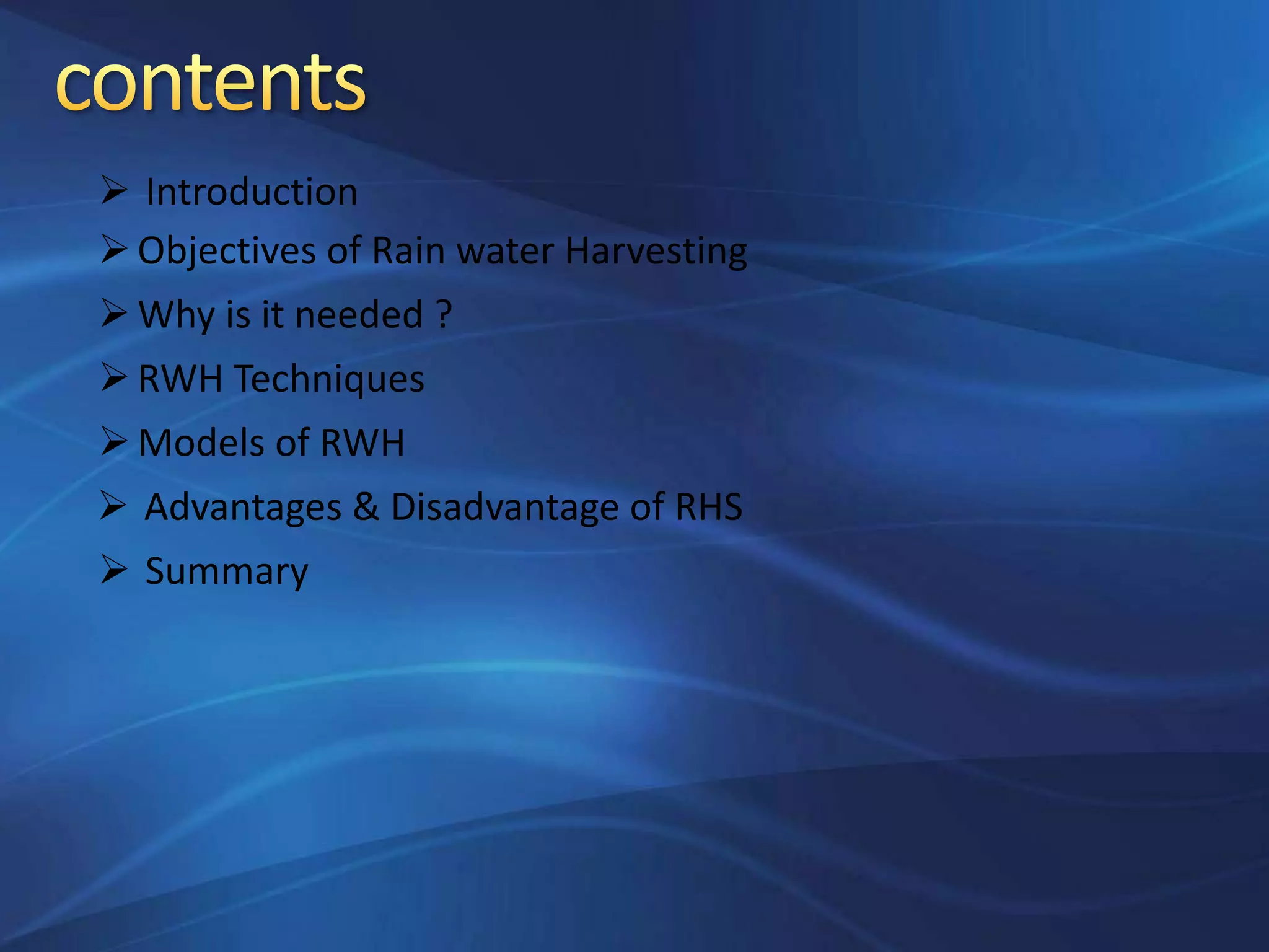 Rain water harvesting | PPTX