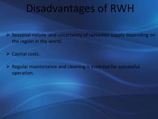 Rain water harvesting | PPTX