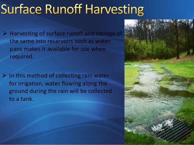 Rain water harvesting