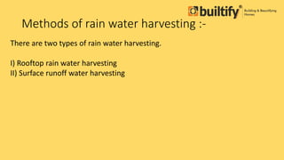 Rain Water Harvesting | PPTX