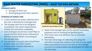 Rain water harvesting | PPTX