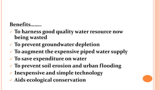 Rain water harvesting | PPTX