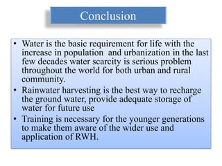 Rain water harvesting | PPT