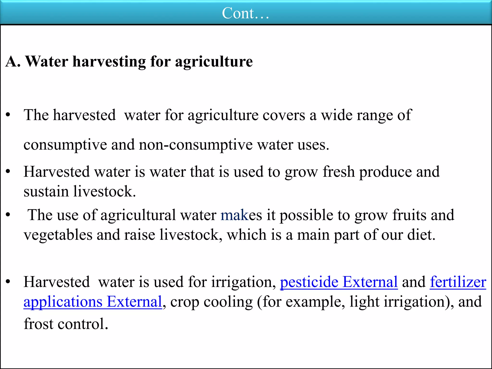 RainWater Harvesting.pptx | Agriculture | Industries