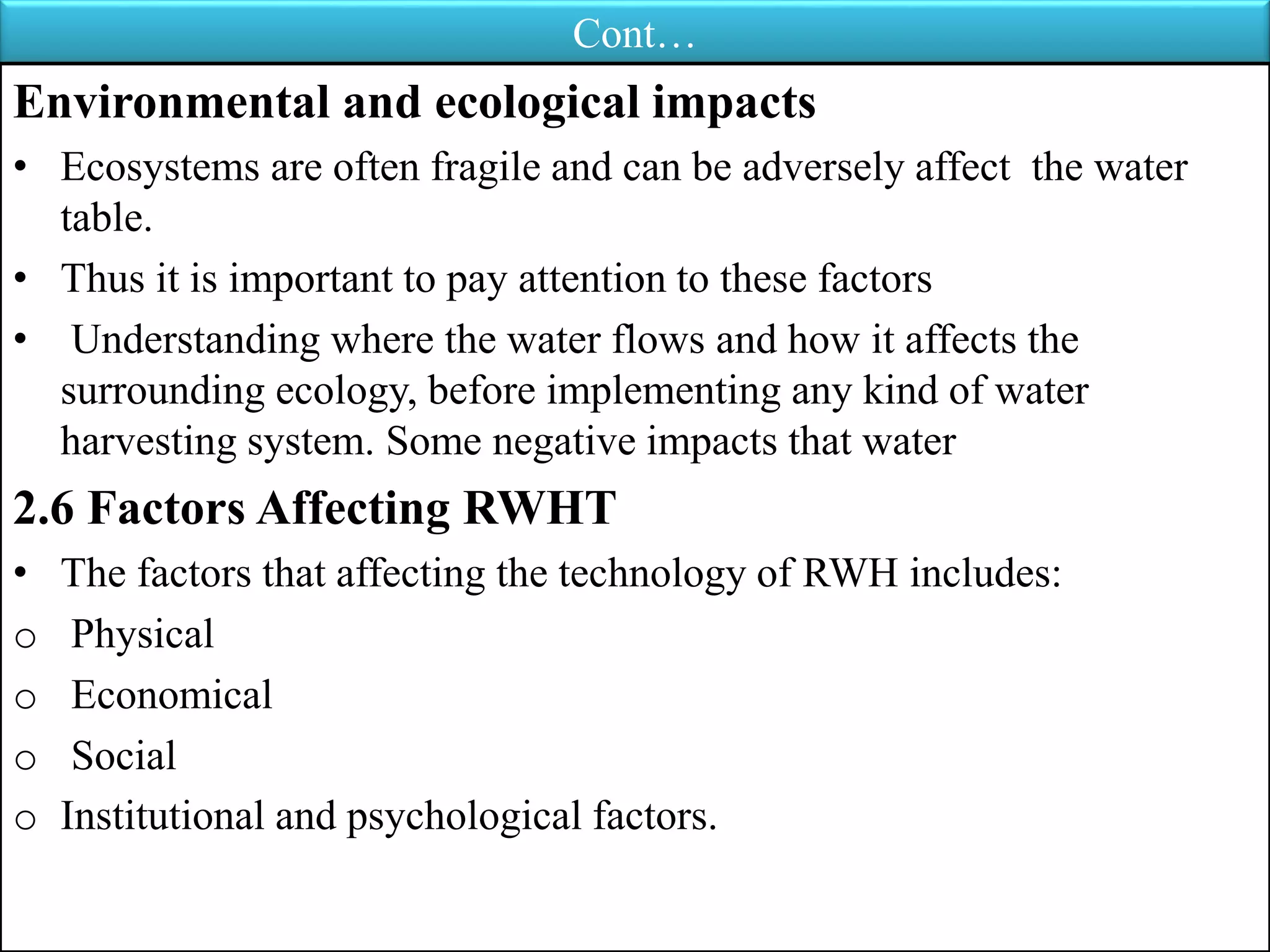 RainWater Harvesting.pptx | Agriculture | Industries