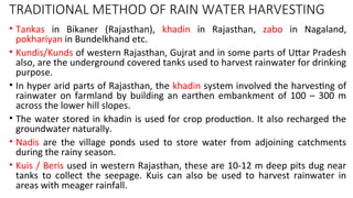 RAIN WATER HARVESTING, MAIN & TYPES.ppt
