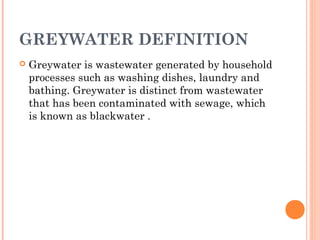 Rain water harvesting & greywater management | PPT