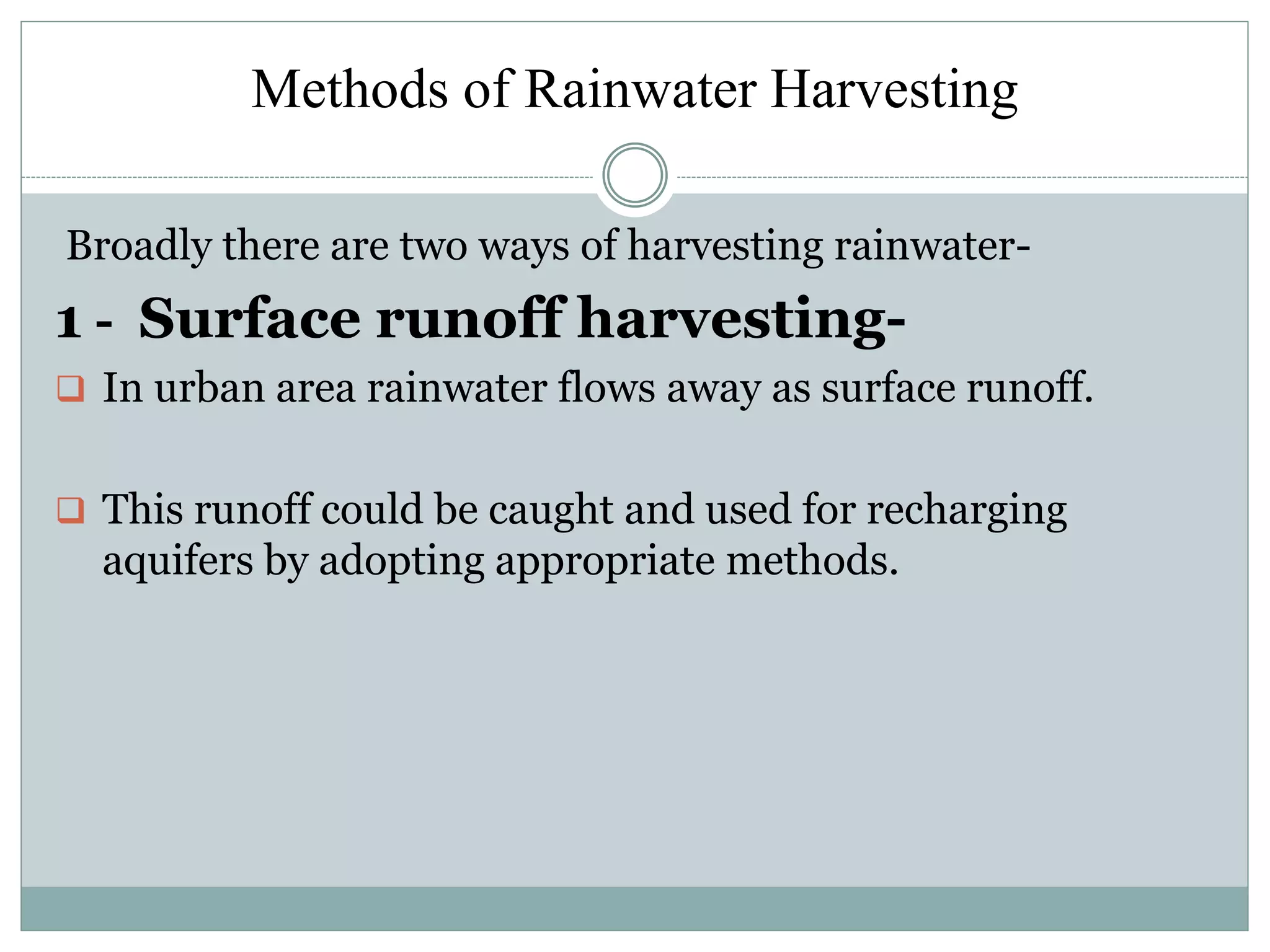 Rain water harvesting in india | PPTX