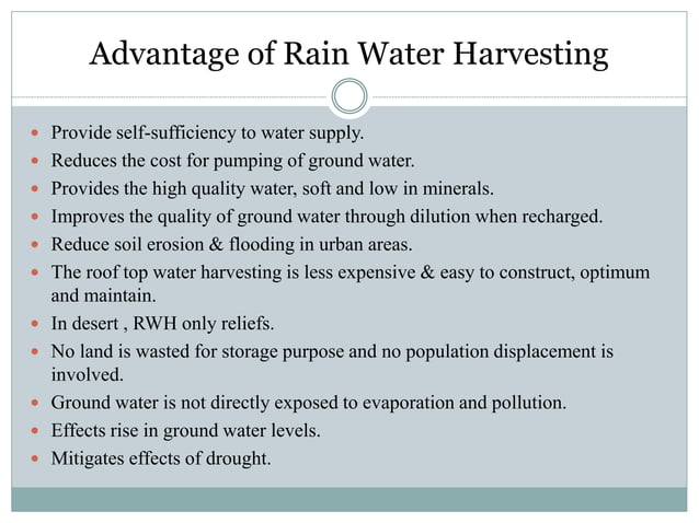Rain water harvesting in india | PPTX