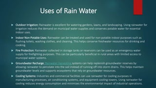 rainwater harvesting in India- Art of living | PPTX