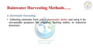 Rainwater Harvesting Methods and Techniques for Sustainable Water ...