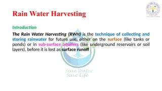 Rainwater Harvesting Methods and Techniques for Sustainable Water ...