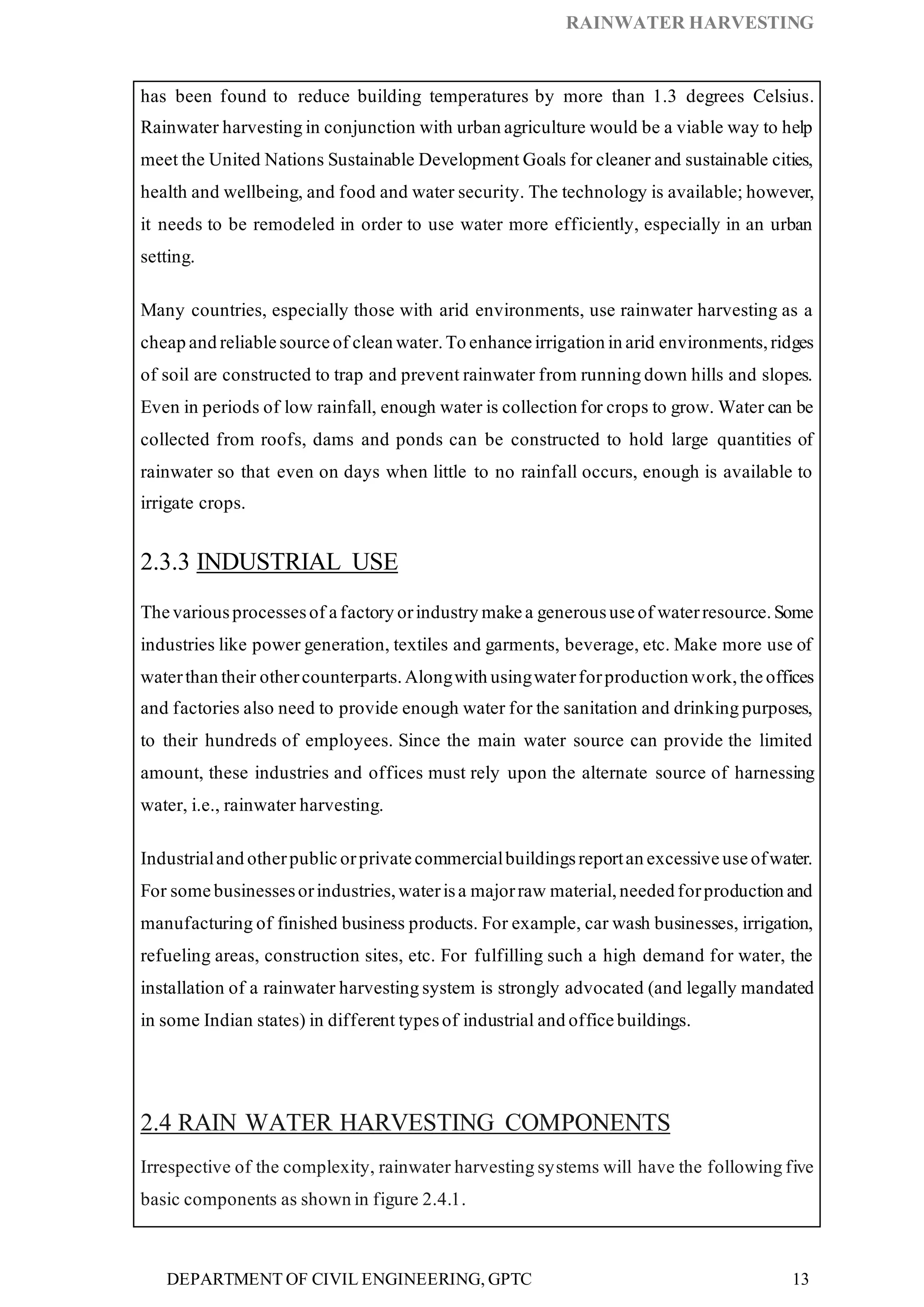 RAINWATER HARVESTING MINIPROJECT REPORT.pdf