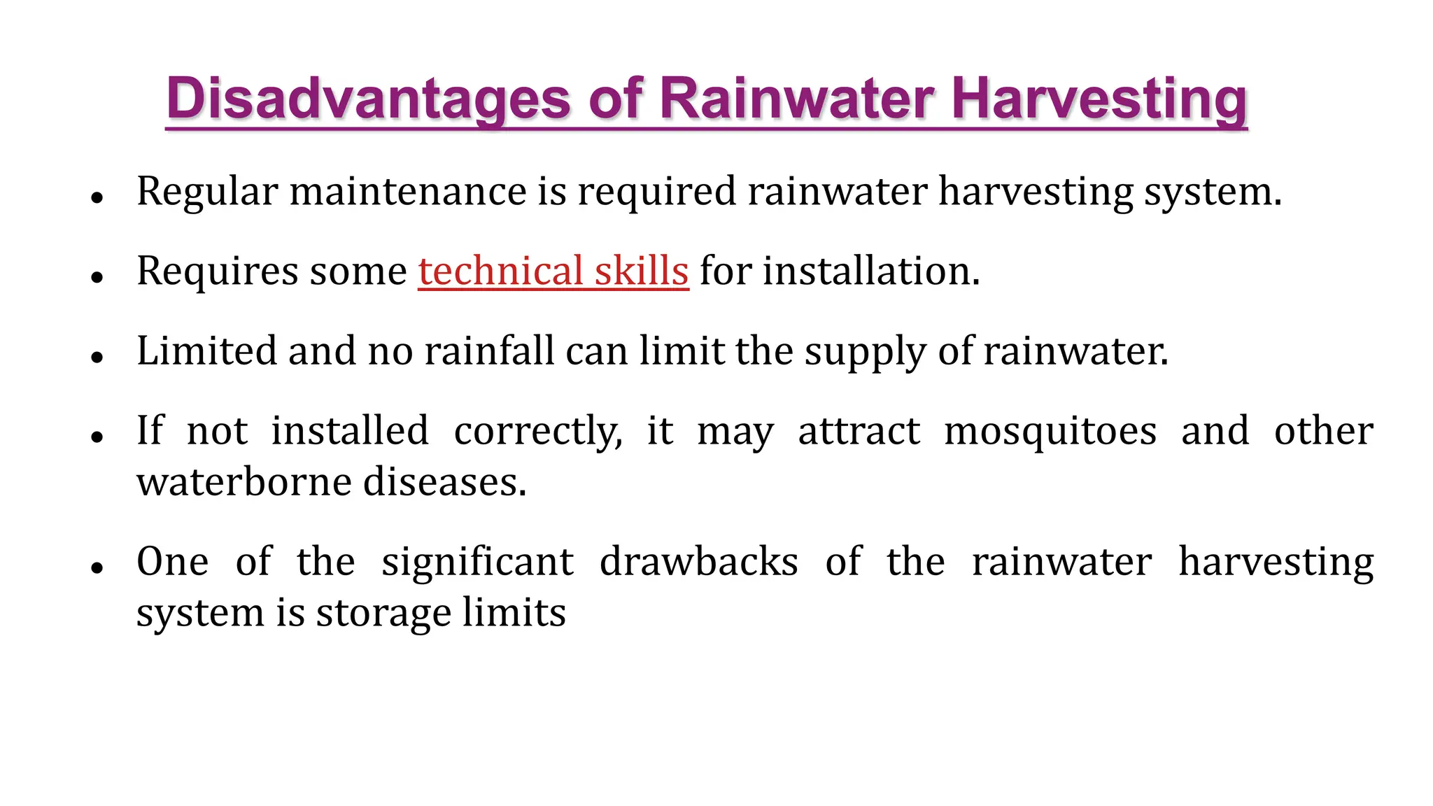 Rainwater harvesting Introduction, meaning, techniques, components , advantages and dis ...