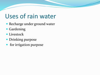 Rain water harvesting presentation | PPTX