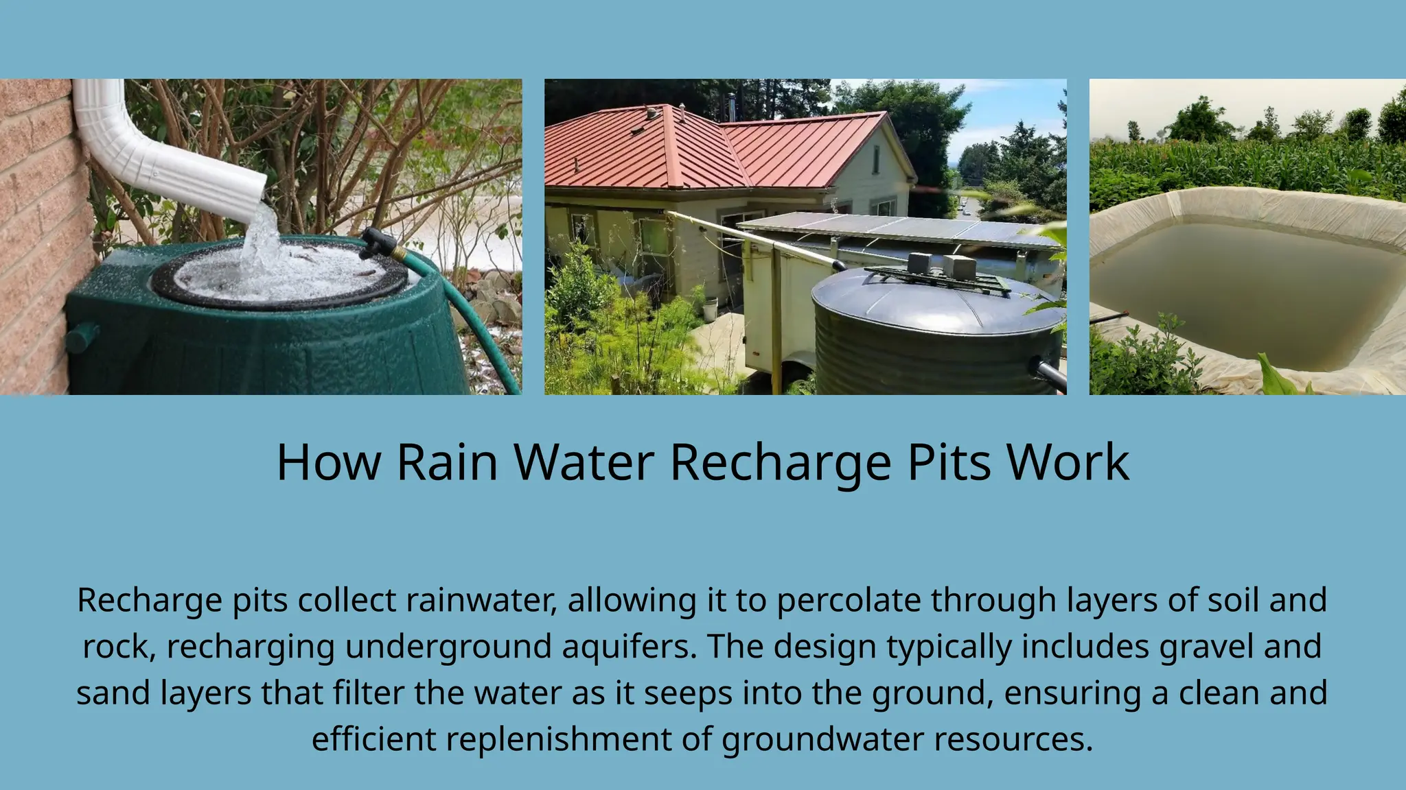 Rain Water Recharge Pits A Key to Effective Groundwater Replenishment | PPT