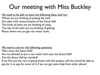 Rain Water Tank Project Brief | PDF