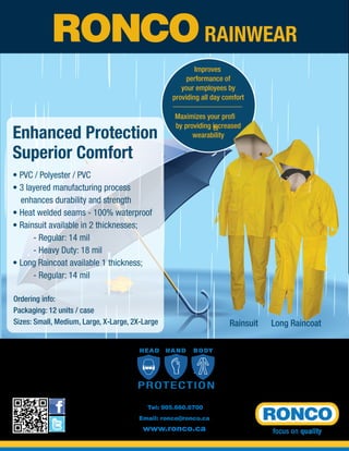 RONCO | Rainwear | PDF
