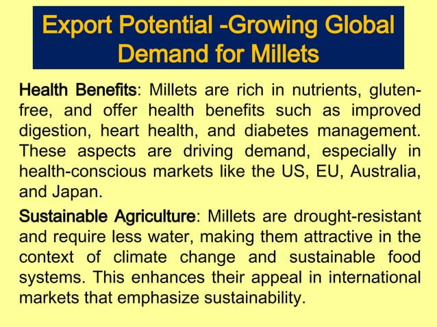 Millet Processing and Export Potential in Chattisgarh-Ensuring Food ...